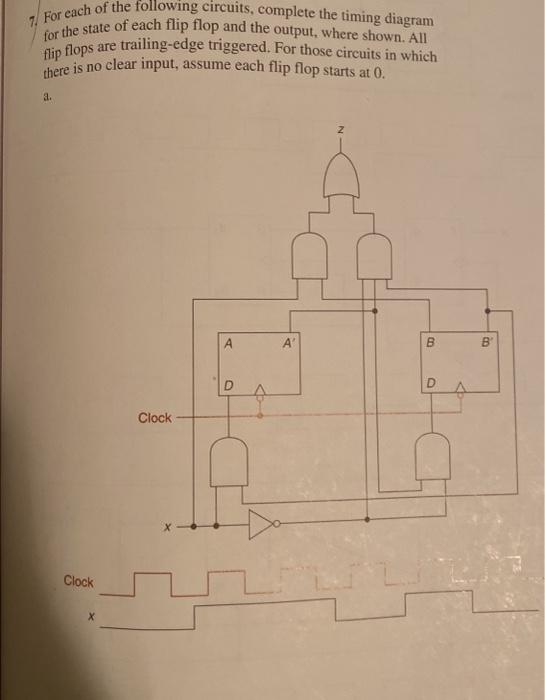 Solved 7/ For each of the following circuits, complete the | Chegg.com