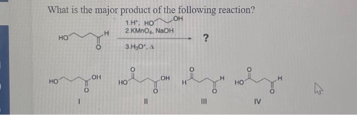 Solved What is the major product of the following reaction? | Chegg.com