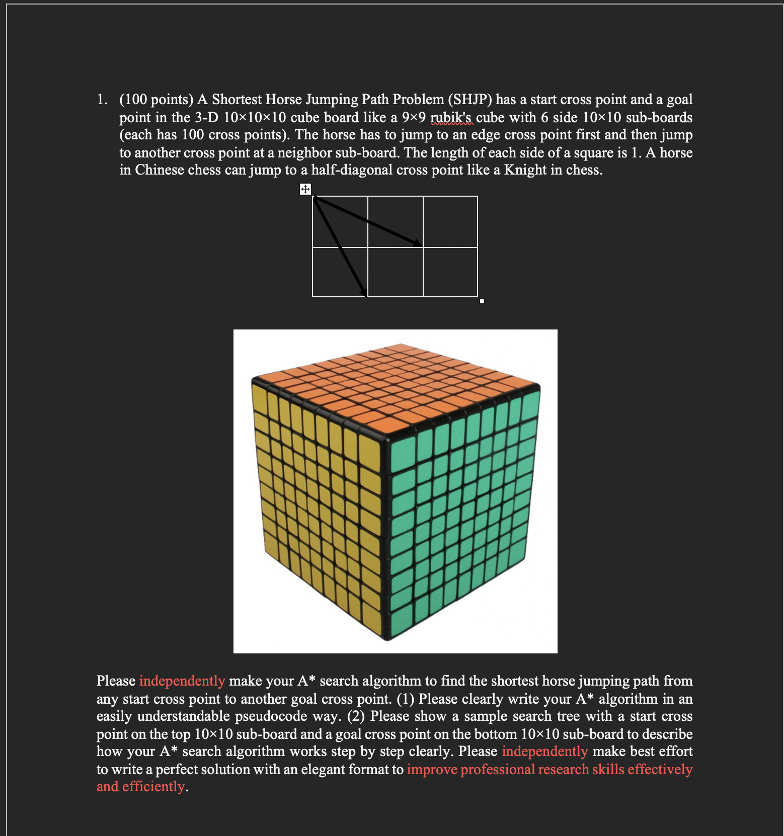 Solved (100 ﻿points) ﻿A Shortest Horse Jumping Path Problem | Chegg.com