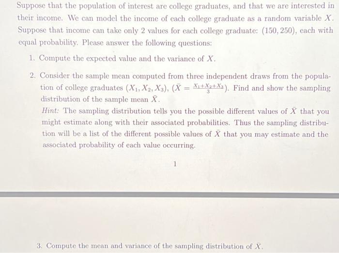 Solved Suppose that the population of interest are college | Chegg.com