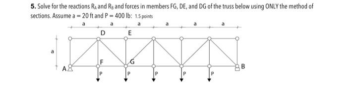 Solved Solve for the reactions RA and RB and forces in | Chegg.com