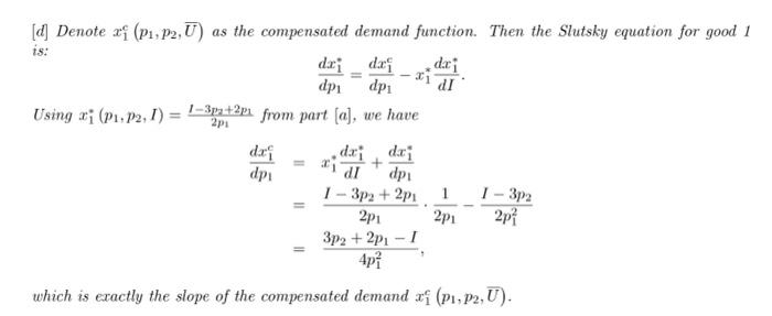 Solved Consider the utility function u (x1; x2) = (x1-2) | Chegg.com