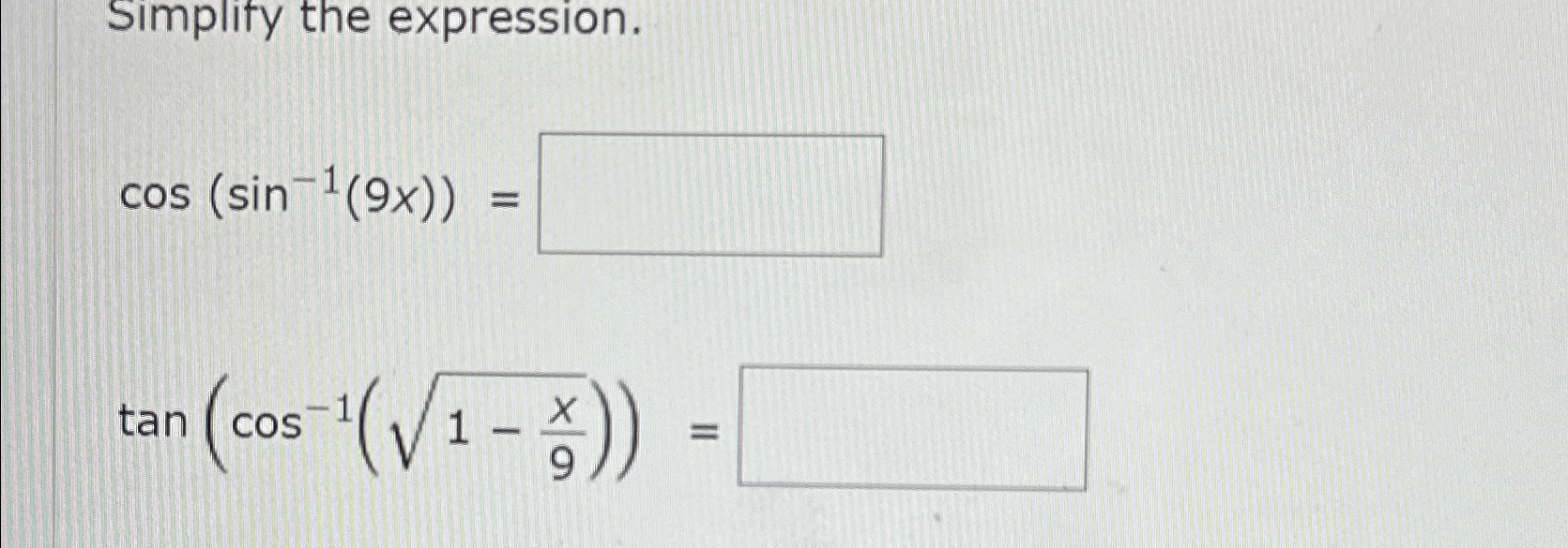 Solved Simplity the | Chegg.com