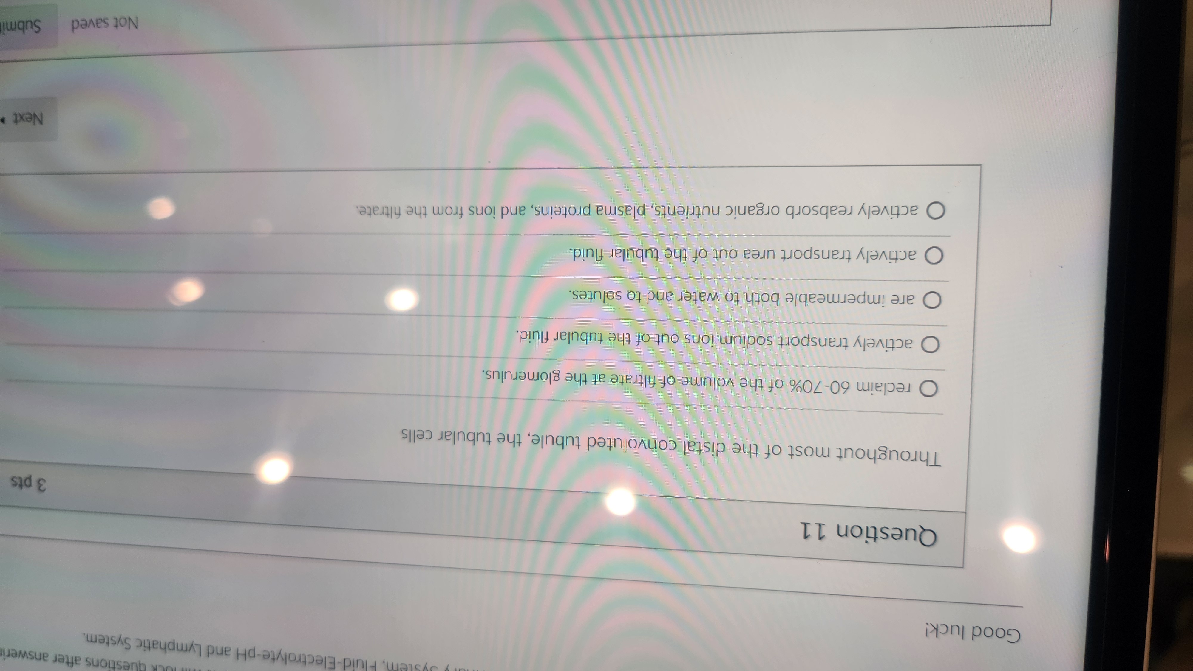 Solved Throughout most of the distal convoluted tubule, the | Chegg.com