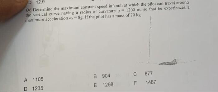 Solved D 12.9 Q6 Determine the maximum constant speed in | Chegg.com
