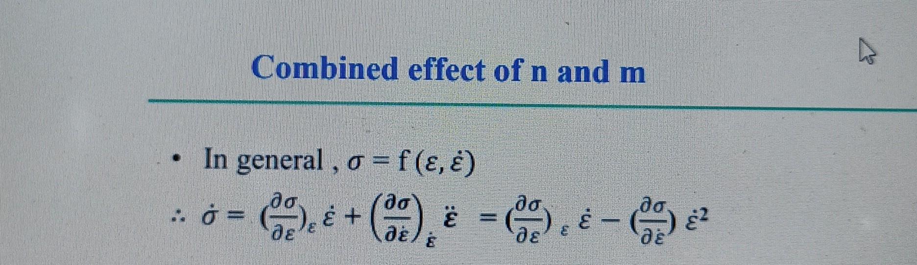 Solved In general, σ=f(ε,ε˙) | Chegg.com