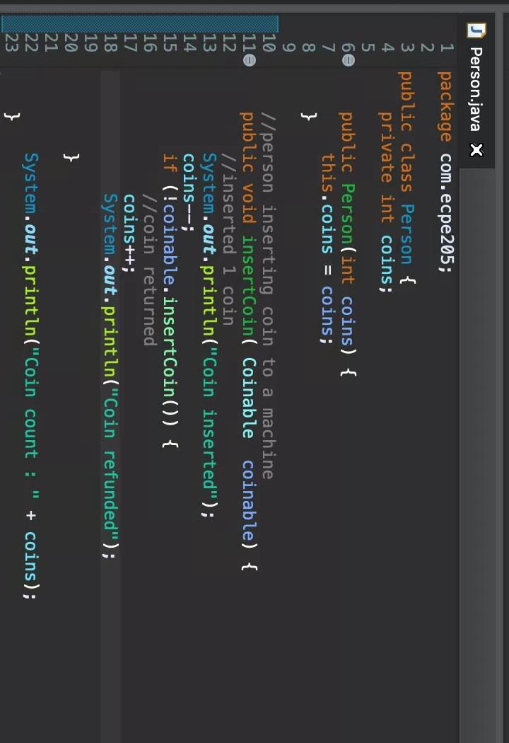 Create a java, machine that just accept coins. | Chegg.com