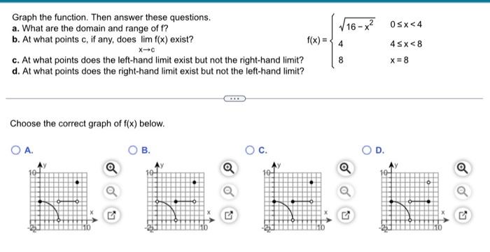 Solved Graph the function. Then answer these questions. a. | Chegg.com