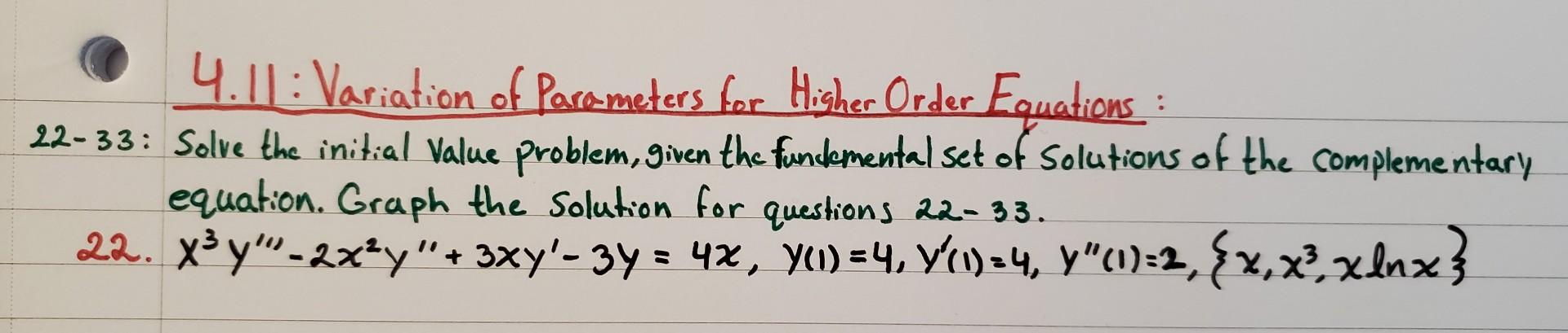 Solved Find Particular equation... Using... ω=∣∣y1y0;yzyz∣∣ | Chegg.com