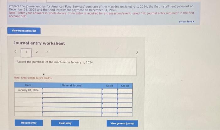 Exercise 14-20 (Algo) Installment note; amortization | Chegg.com