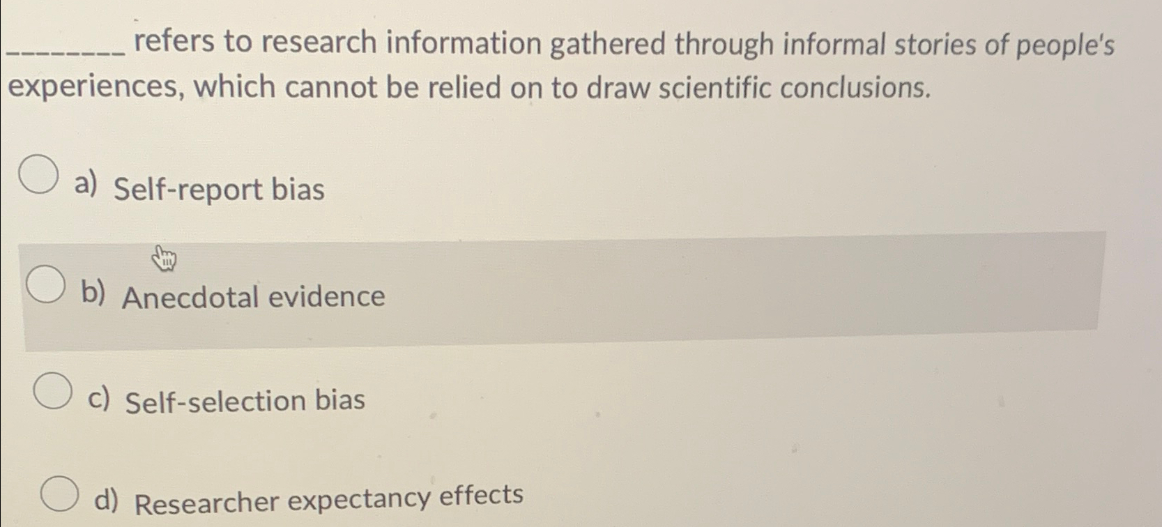 Solved refers to research information gathered through | Chegg.com
