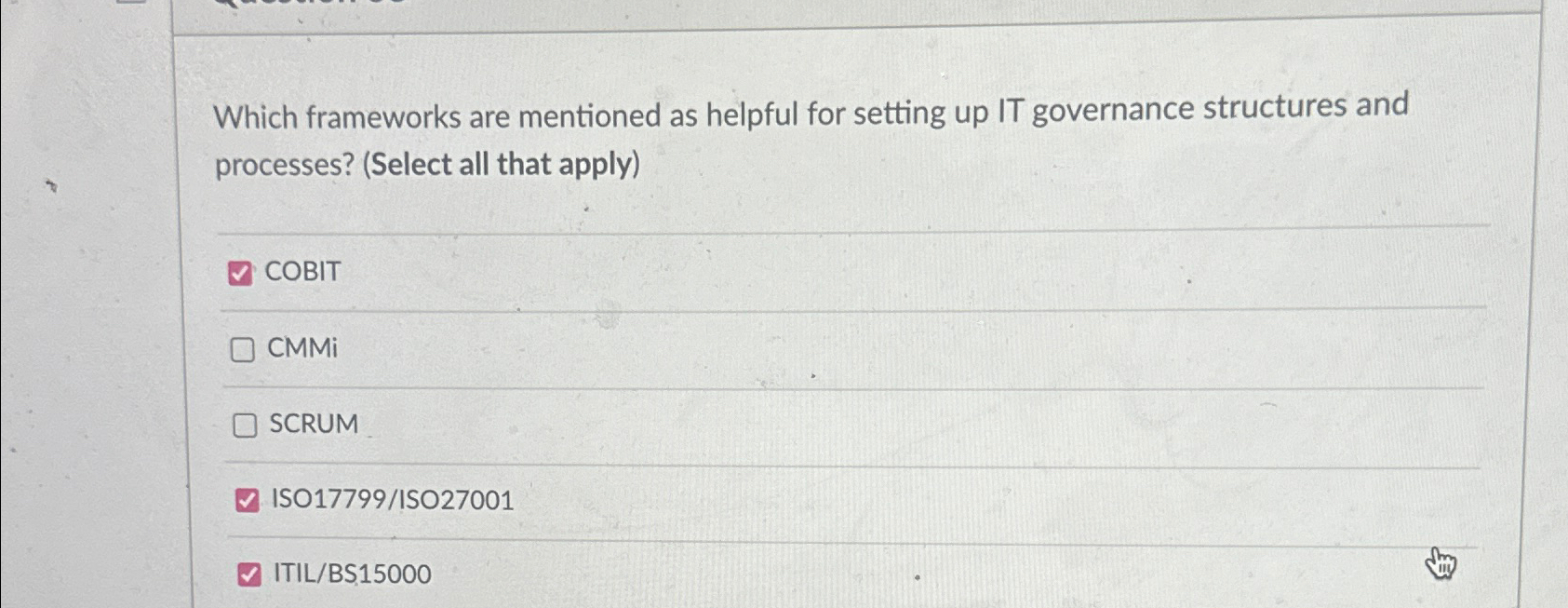 Solved Which frameworks are mentioned as helpful for setting | Chegg.com