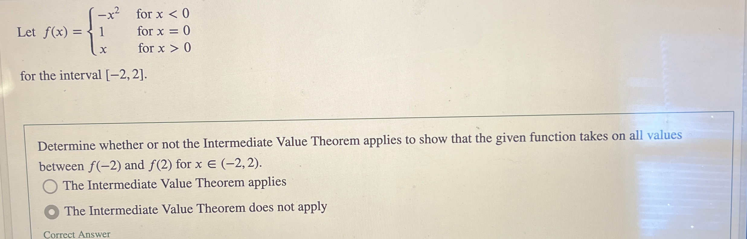 Solved Let f(x)={-x2 for x 0 ﻿for the | Chegg.com