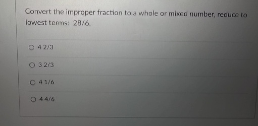 Convert the improper fraction to a whole or mixed | Chegg.com
