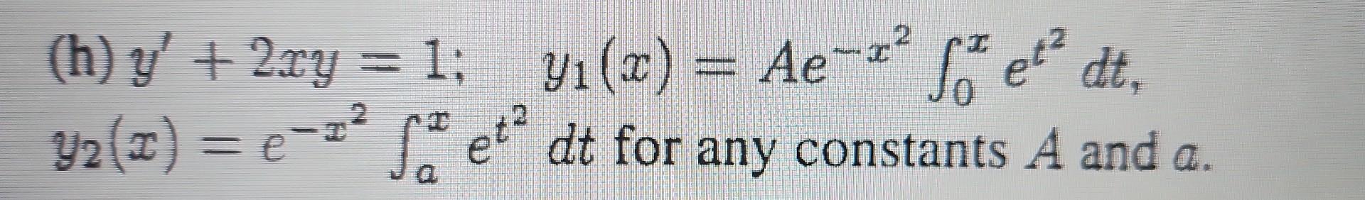 Solved solve to see if y1 and y2 are solution to the | Chegg.com