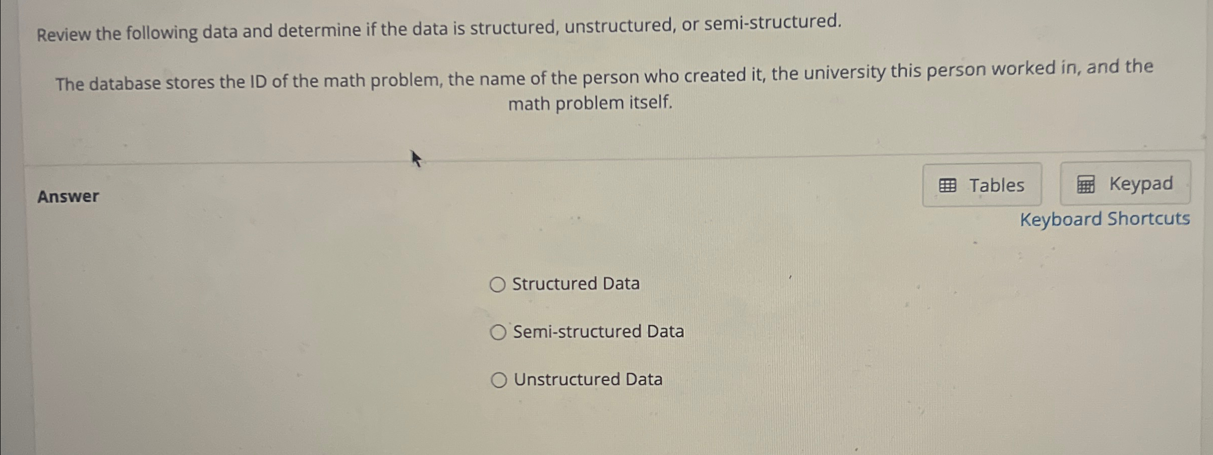 Solved Review the following data and determine if the data | Chegg.com