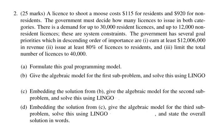 Solved ****USE LINGO**** answers hsing excel woll be | Chegg.com