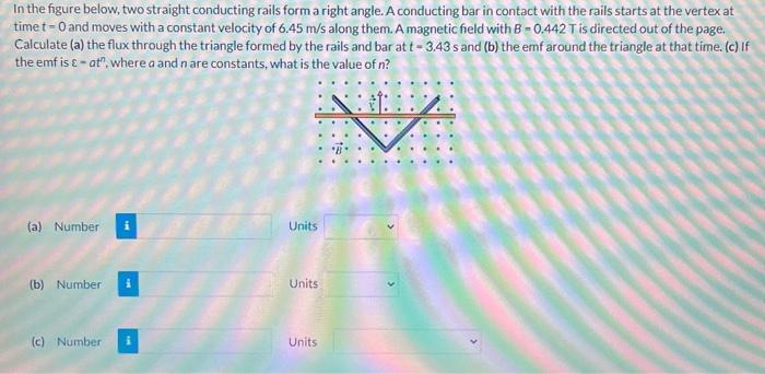 Solved In the figure below, two straight conducting rails | Chegg.com