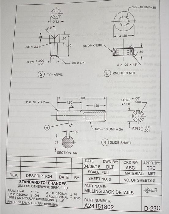 ASSIGNMENT D-23: MILLING JACK 1. How many details | Chegg.com