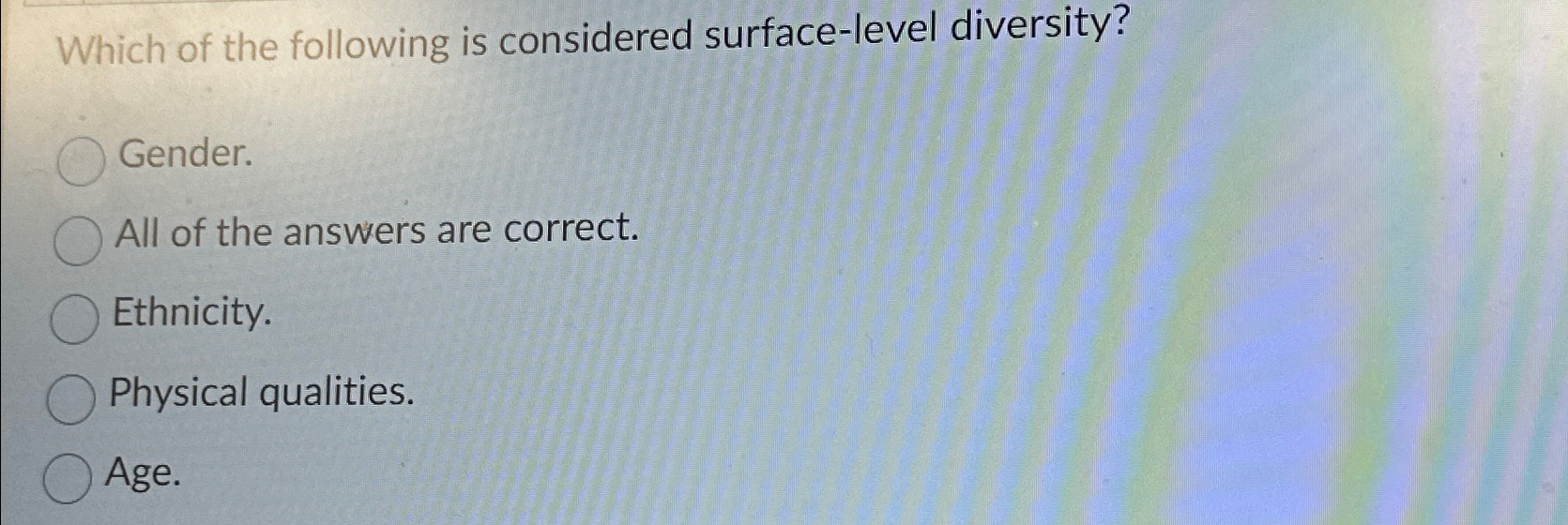 Solved Which of the following is considered surface-level | Chegg.com