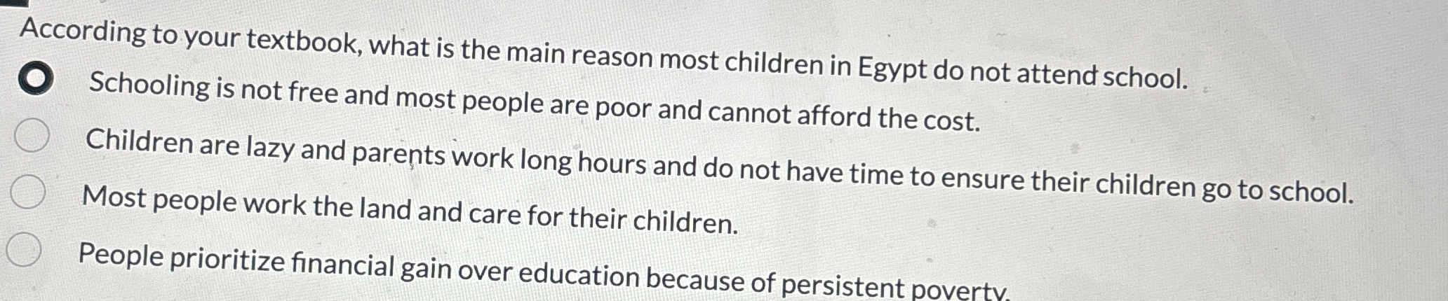 Solved According to your textbook, what is the main reason | Chegg.com