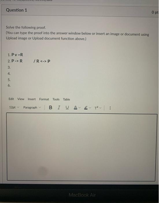 Solve the following proof. (You can type the proof | Chegg.com