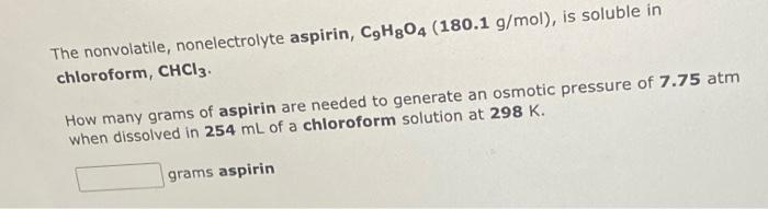 Solved The nonvolatile, nonelectrolyte urea, CH4 N2O(60.1 | Chegg.com