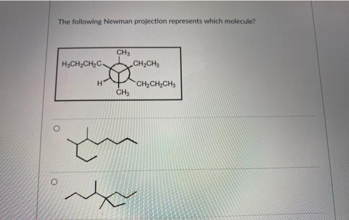 Solved The following Newman projection represents which | Chegg.com
