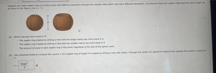 Solved as shown in the figure. (Let a=5 ] (a) Which ring has | Chegg.com