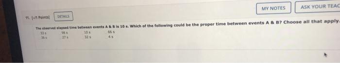 Solved 11. 1-1 Points) DETAILS MY NOTES ASK YOUR TEAC The | Chegg.com