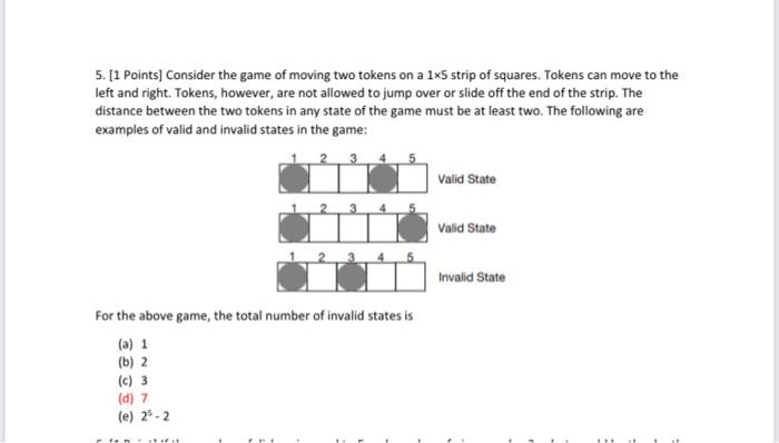 5. [1 Points] Consider the game of moving two tokens | Chegg.com