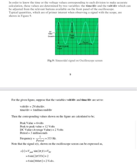 Solved In order to know the time or the voltage values | Chegg.com