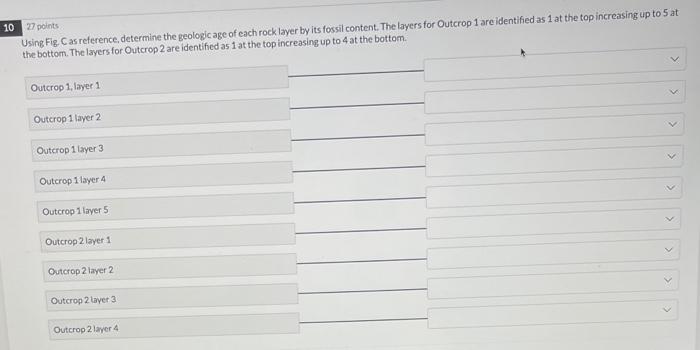Solved Using Fig, C as reference, determine the geologic | Chegg.com