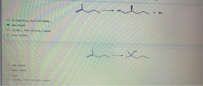 Solved Question 34 Choose suitable reagents to perform each | Chegg.com