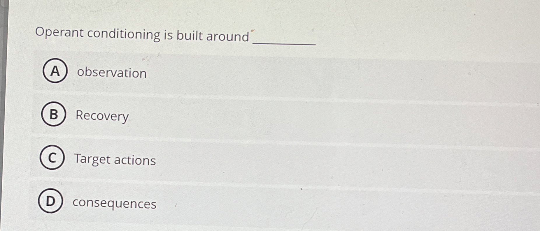 Solved Operant conditioning is built | Chegg.com