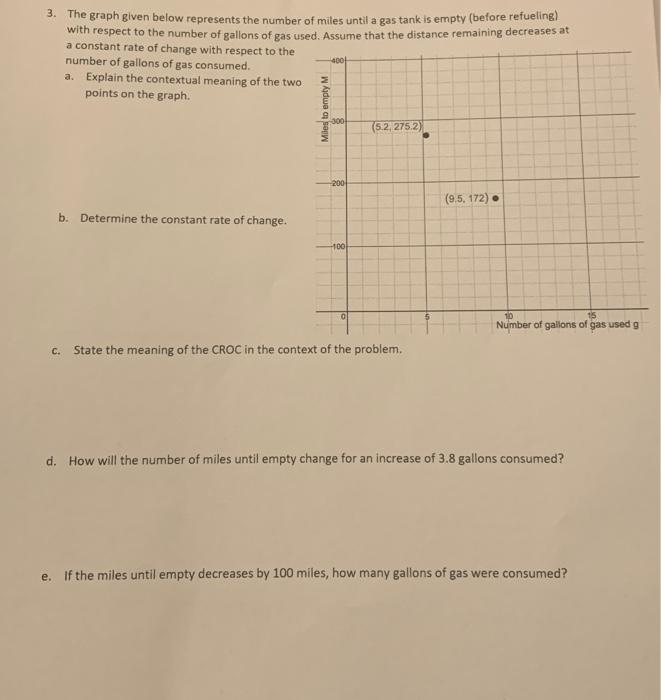 Solved Constant Rate of Change (CROC) Homework 1. The EPA | Chegg.com