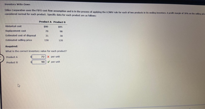 Solved Inventory Write-Down Stiles Corporation uses the FIFO | Chegg.com
