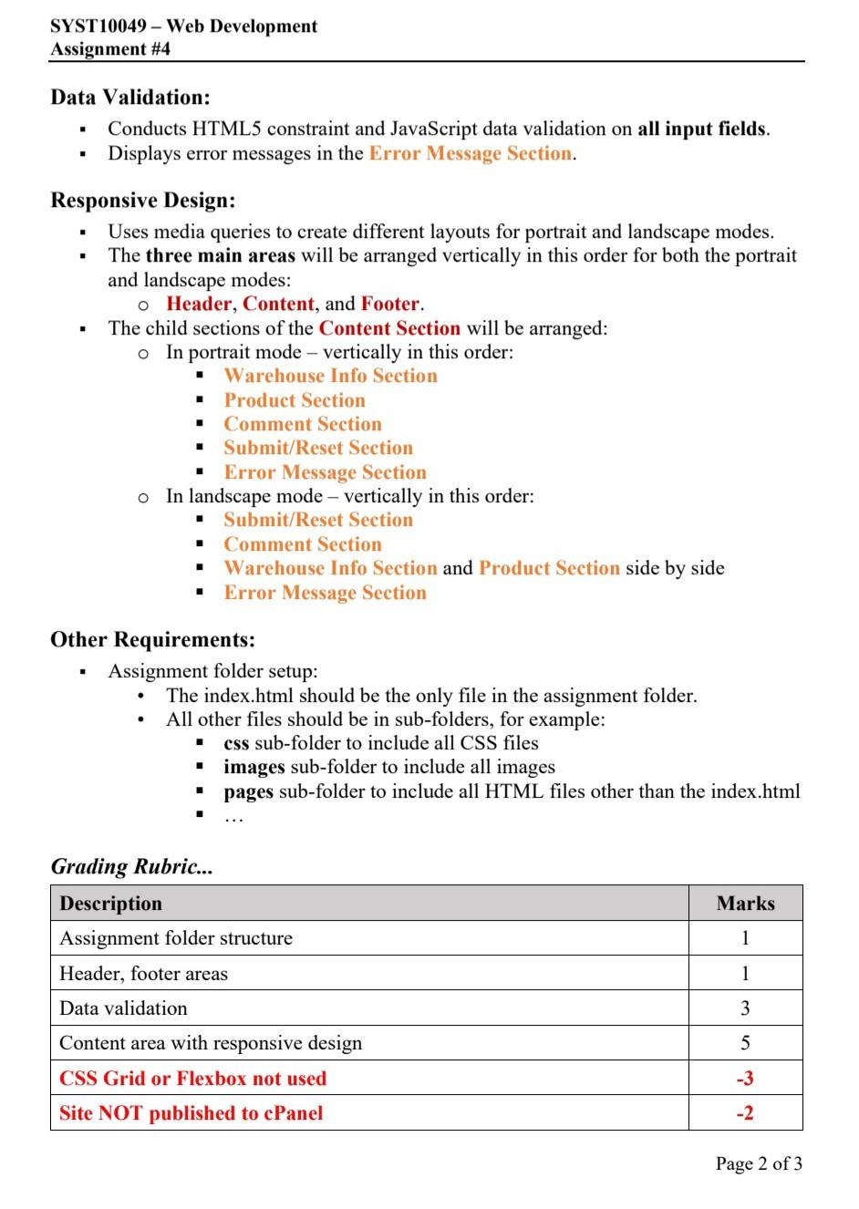 Assignment \#4 Requirements: To create a Web Site | Chegg.com