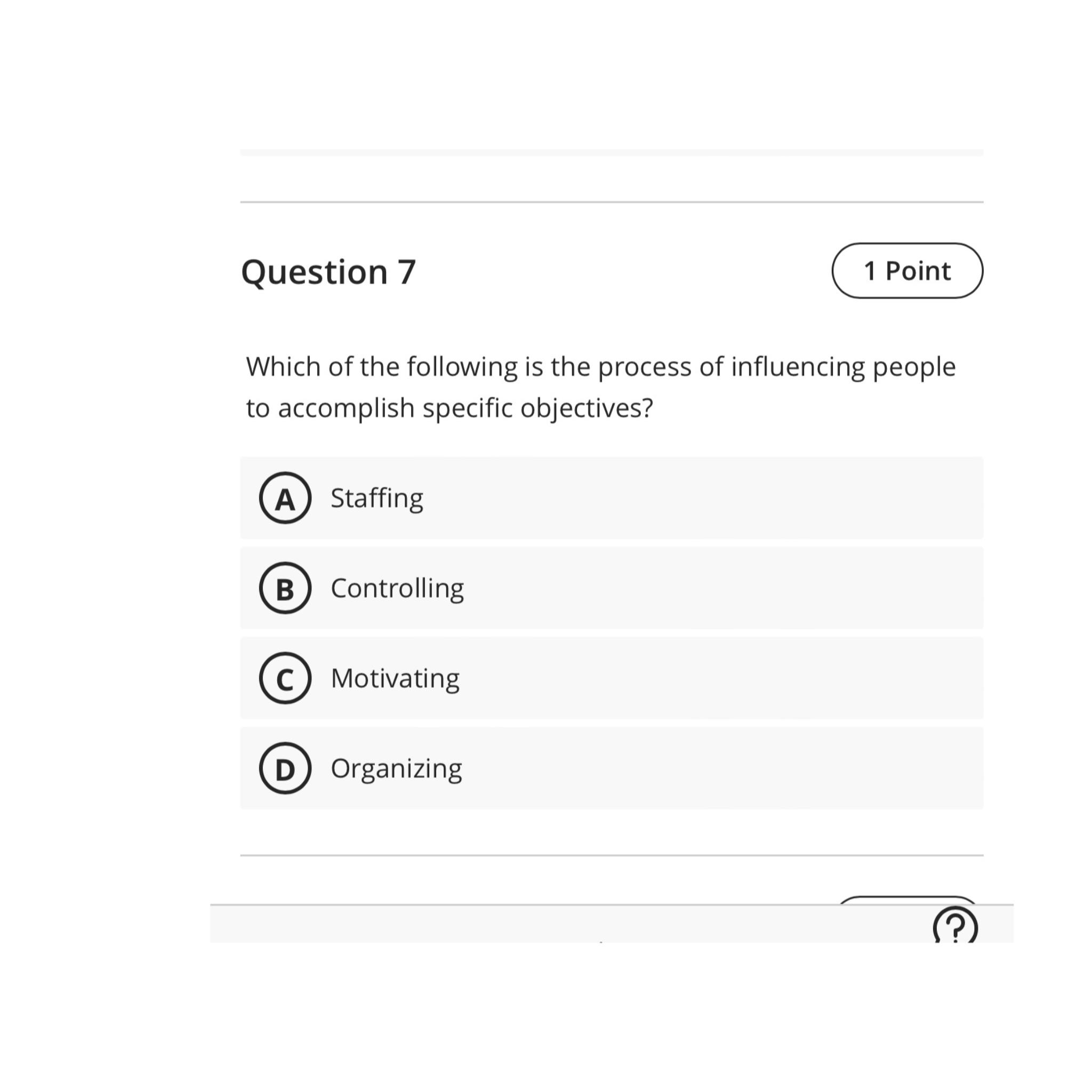 Solved Question 7Which of the following is the process of | Chegg.com