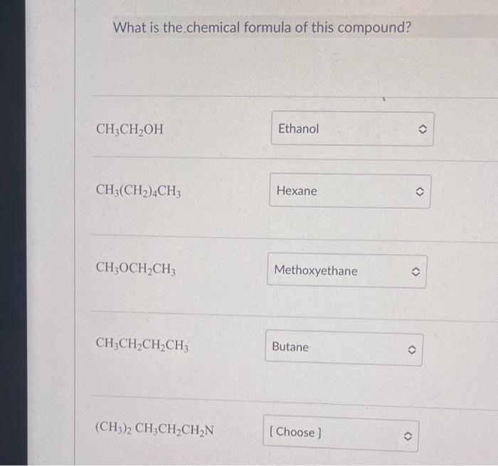 Solved What is the chemical formula of this compound? | Chegg.com