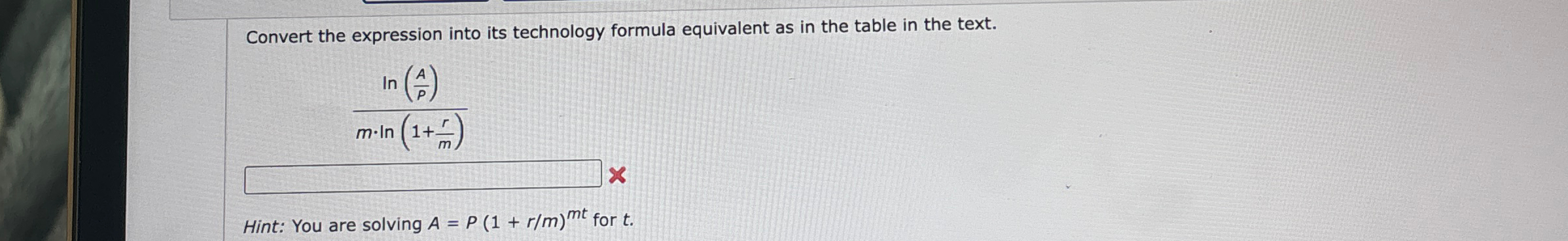 Solved Convert the expression into its technology formula | Chegg.com