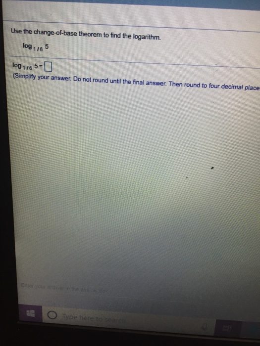Solved Use the change-of-base theorem to find the logarithm. | Chegg.com