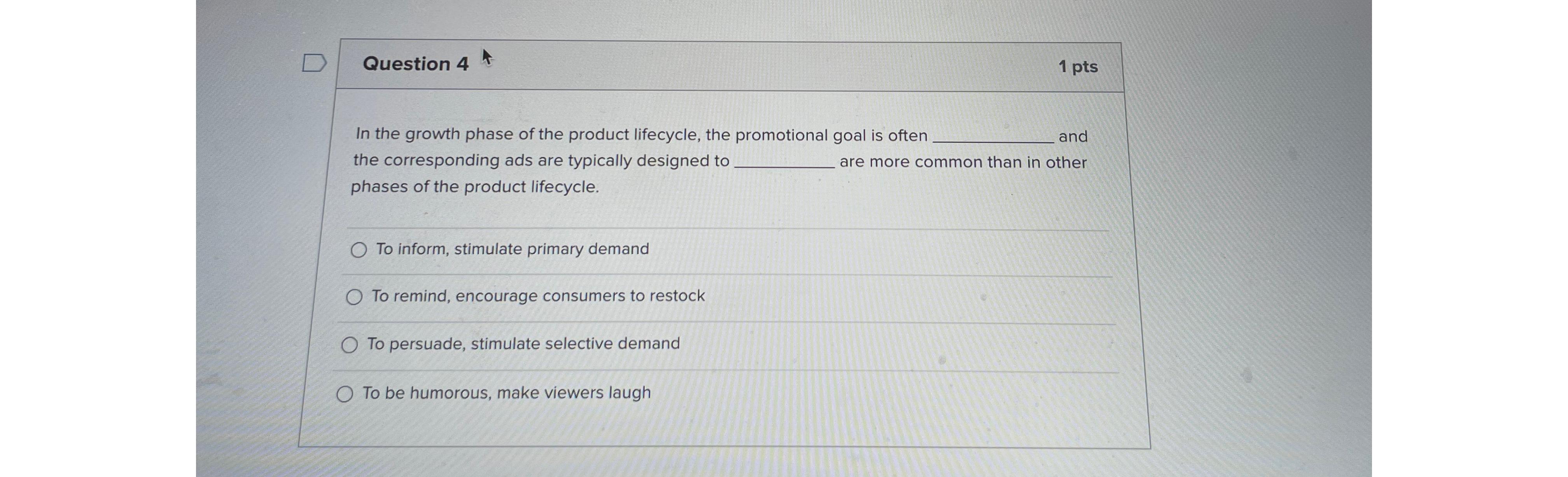 Solved Question 41 ﻿ptsIn the growth phase of the product | Chegg.com