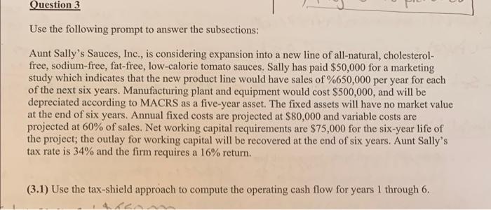 Solved Use the following prompt to answer the subsections: | Chegg.com