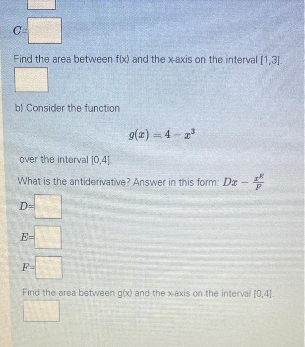 Solved a) Consider the function f(3) = 1 - 3 over the | Chegg.com
