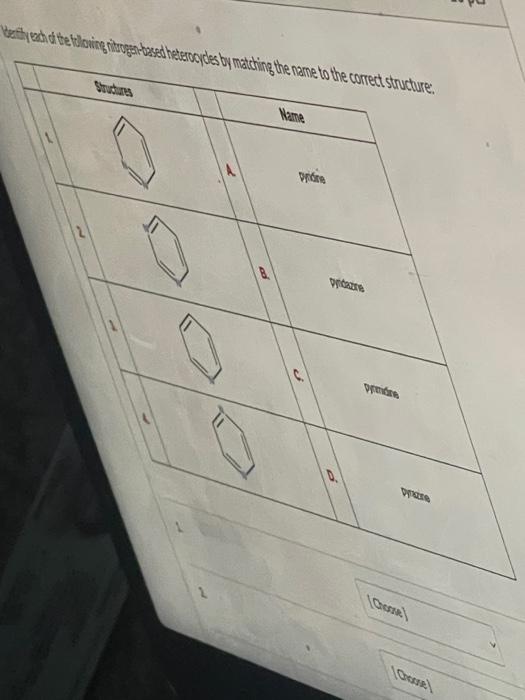 Solved Identify each of the following nitrogen-based | Chegg.com