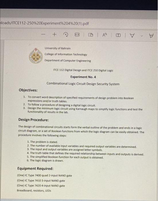 Solved Objectives: 1. To convert word description of | Chegg.com