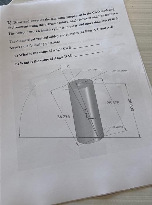 Solved 2 Draw And Annotate The Following Component In The 