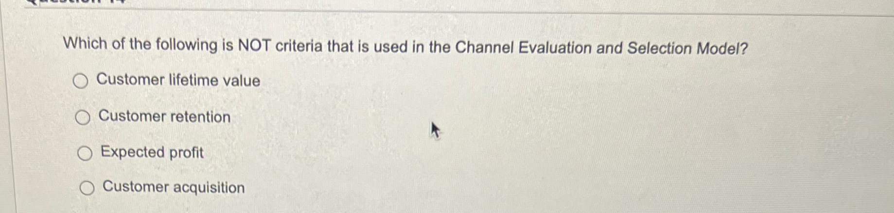 Solved Which of the following is NOT criteria that is used | Chegg.com