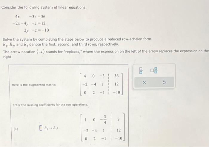 Solved Consider the following system of linear equations. | Chegg.com